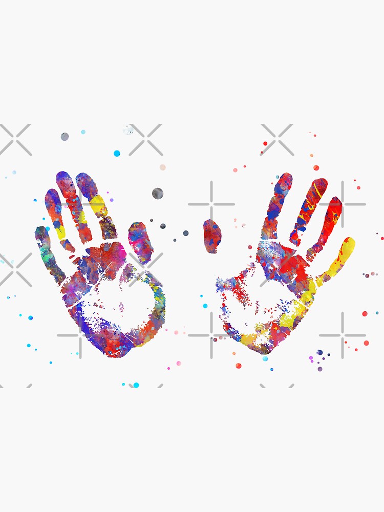 "Handprint, human hand-print" Sticker for Sale by Rosaliartbook | Redbubble