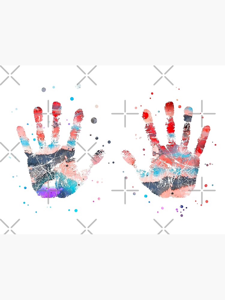 "Handprint, human hand-print" Poster by Rosaliartbook | Redbubble