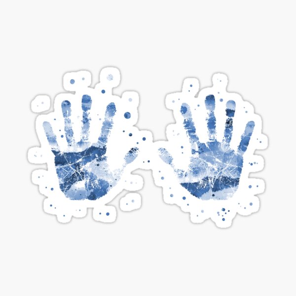 "Handprint, human hand-print" Sticker for Sale by Rosaliartbook | Redbubble