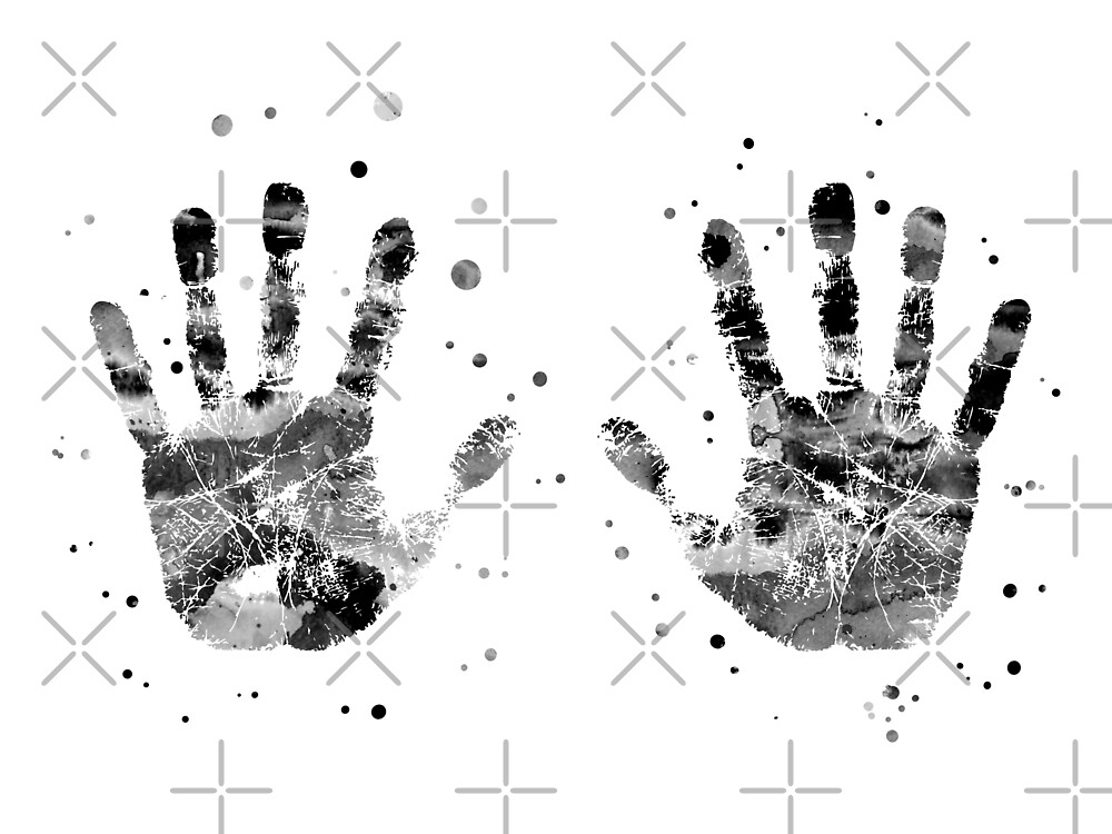 "Handprint, human hand-print" by Rosaliartbook | Redbubble