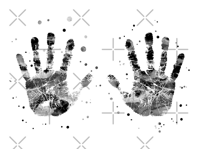 "Handprint, human hand-print" by Rosaliartbook | Redbubble