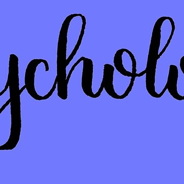"Psychology Calligraphy Label" Sticker for Sale by the-bangs | Redbubble