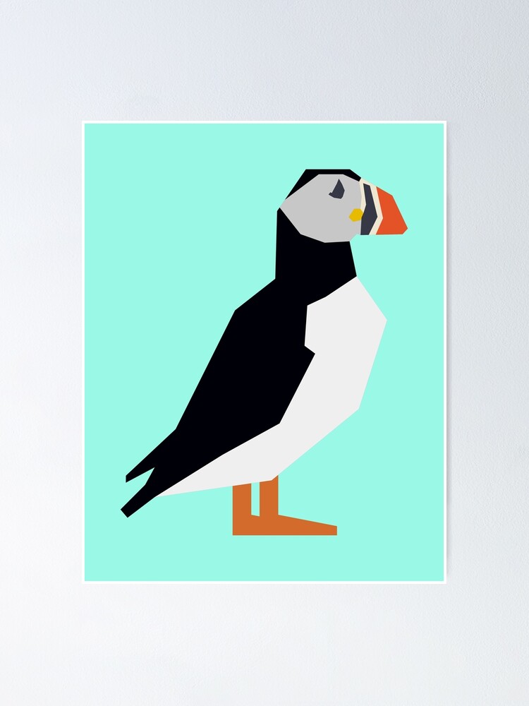 "Graphic Nature - Atlantic Puffin" Poster by AnthonyZed | Redbubble