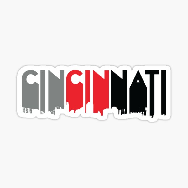 "Cincinnati Skyline" Sticker by averyb7 | Redbubble