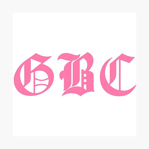 "GBC Gothboiclique Lettering Gothic letter Pink" Photographic Print for ...
