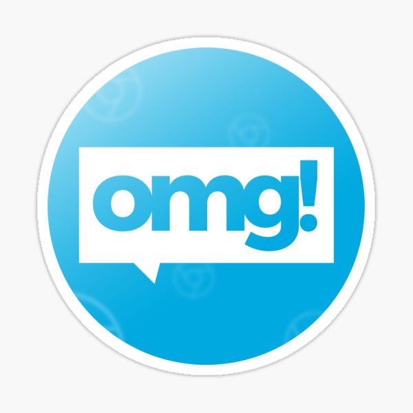 "OMG! logo sticker (circle design)" Sticker for Sale by omgubuntu ...