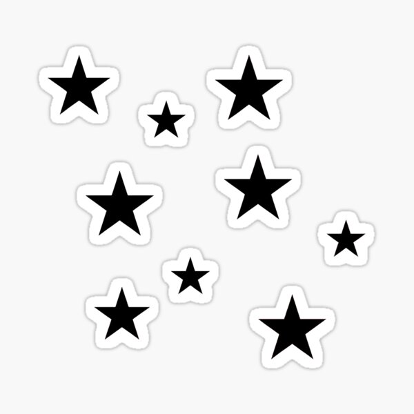 "black stars pack" Sticker for Sale by allyplewniak | Redbubble