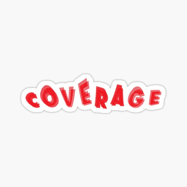 "coverage" Sticker for Sale by sgoldberg87 | Redbubble