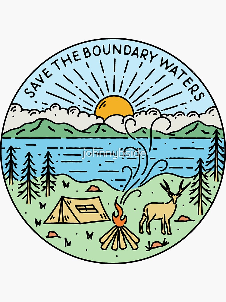 "Save the Boundary Waters" Sticker for Sale by johnnybside | Redbubble