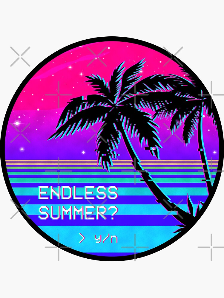 "Endless Summer (Vaporwave)" Sticker for Sale by forge22 | Redbubble