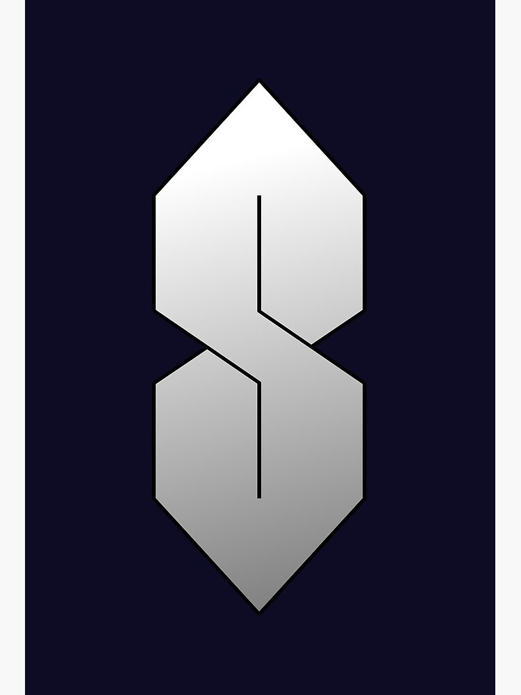 "The Pointy S | Metallic Geometrical Capital Letter Symbol" Art Board ...