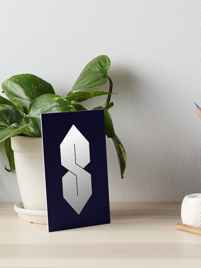 "The Pointy S | Metallic Geometrical Capital Letter Symbol" Art Board ...
