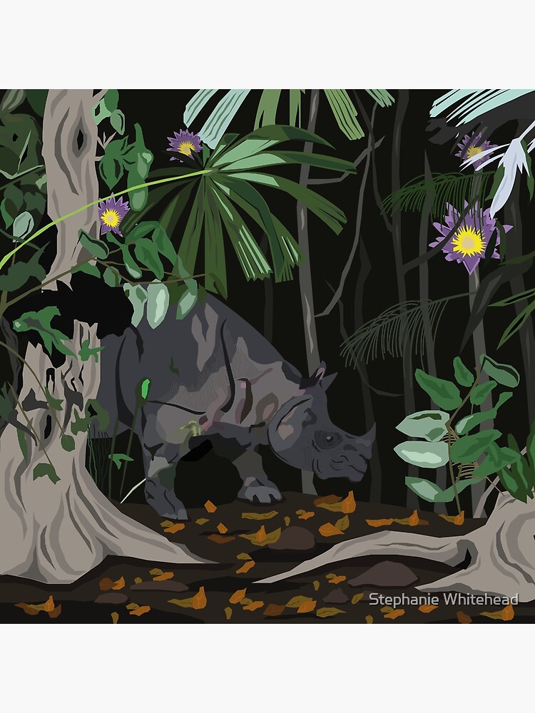 "Javan Rhino" Poster by sgracegd | Redbubble