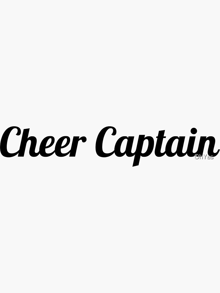 "cheer captain" Sticker for Sale by OhYas | Redbubble