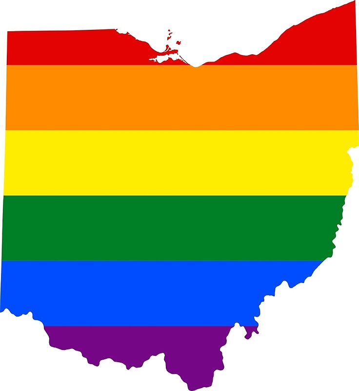 "LGBT Flag Map of Ohio " by abbeyz71 | Redbubble