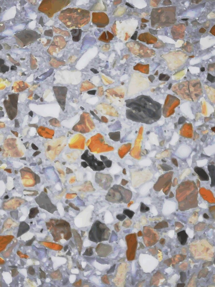 "Copper Black White Terrazzo Pattern" by Vicky Brago-Mitchell® | Redbubble
