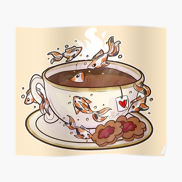 "Koi Tea" Poster by MynnuB | Redbubble