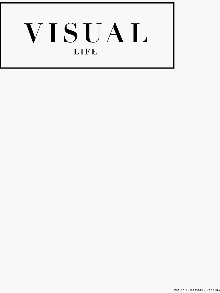 "Visual Life Black" Sticker for Sale by doncello | Redbubble