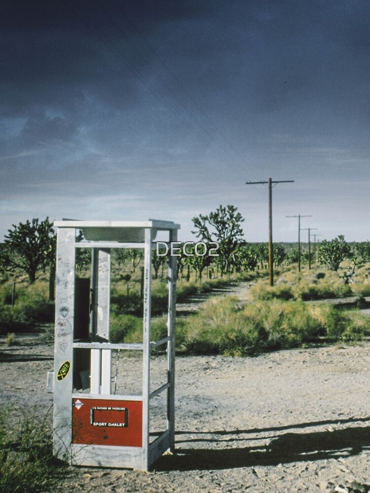 "Lonely Mojave Desert Pay Phone Booth Art Photo" iPhone Case for Sale ...