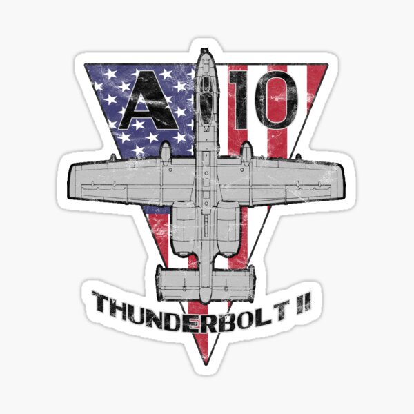 "A-10 Thunderbolt II "Warthog" Jet Airplane Patriotic Vintage " Sticker ...