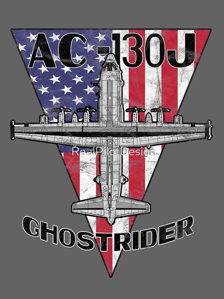 "AC-130J Ghostrider Gunship Airplane Patriotic Vintage " Drawstring Bag ...
