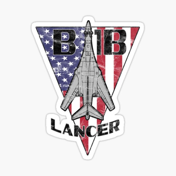 "B-1B Lancer Bomber Jet Airplane Patriotic Vintage " Sticker for Sale ...
