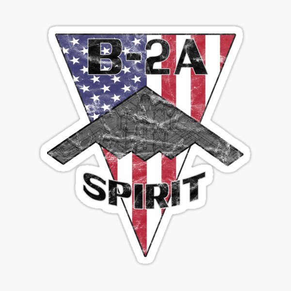 "B-2 Spirit Bomber Jet Airplane Patriotic Vintage " Sticker for Sale by ...