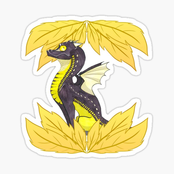 "Yellow Bellied Dragon" Sticker by Lilbobtail | Redbubble