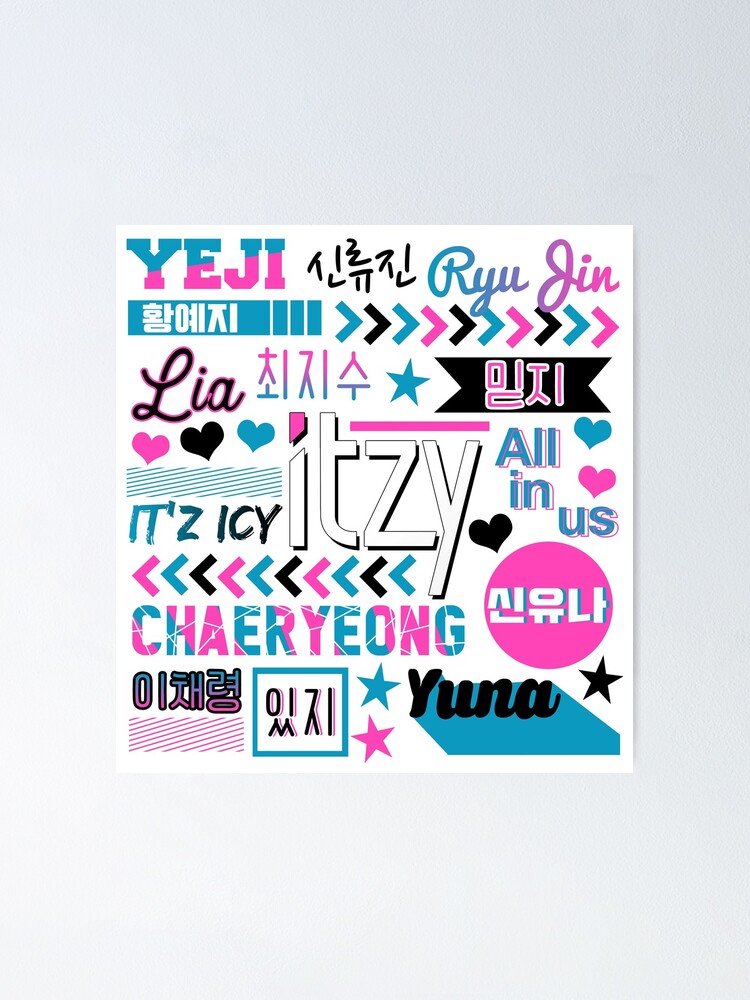 "ITZY Collage" Poster by lovely-day | Redbubble