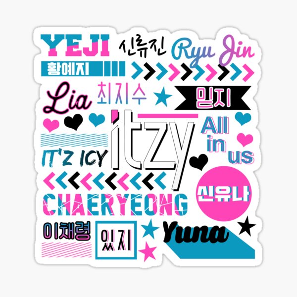 "ITZY Collage" Sticker by lovely-day | Redbubble