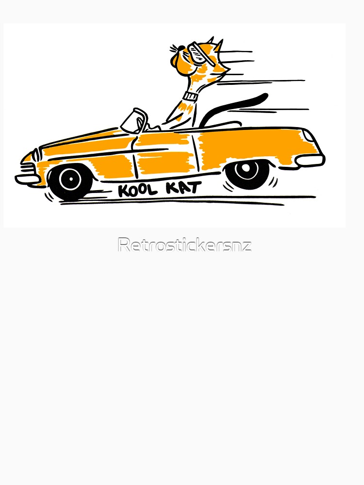 "Kool Kat" T-shirt for Sale by Retrostickersnz | Redbubble | top cat t ...