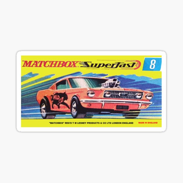 "Matchbox Superfast Mustang" Sticker for Sale by Retrostickersnz ...