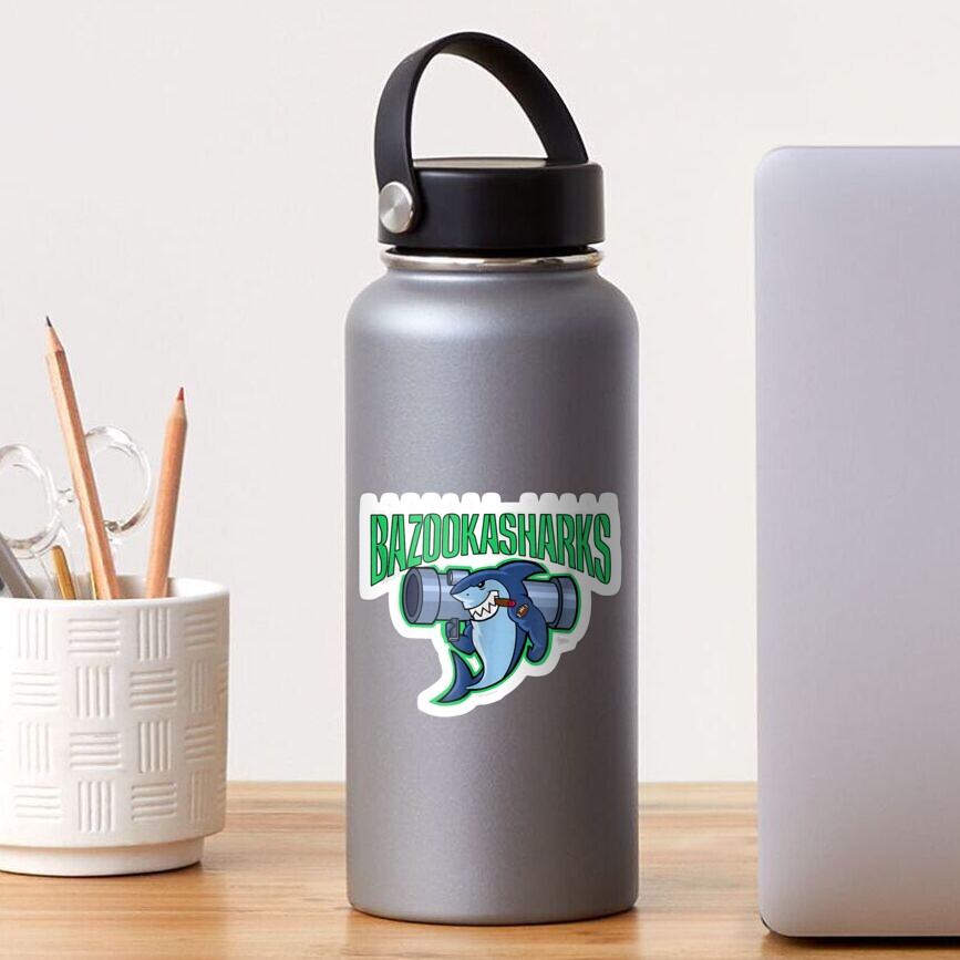 "American Dad Bazooka Sharks Logo" Sticker by JeanaWillis | Redbubble