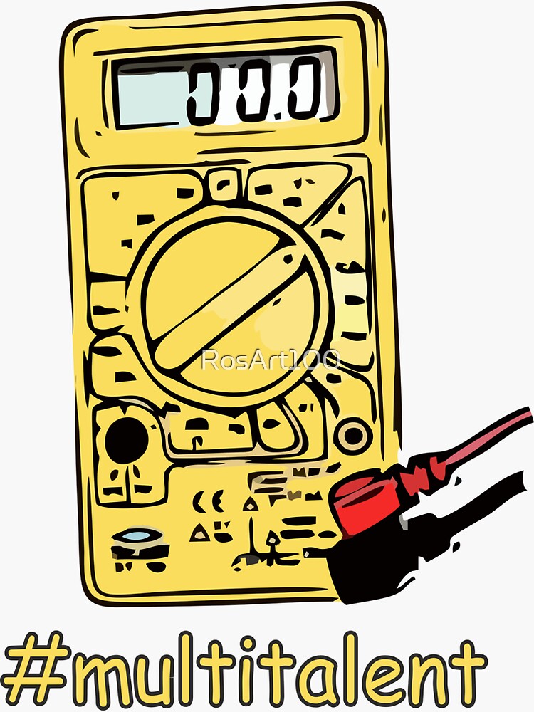 "Multimeter Multitalent" Sticker by RosArt100 | Redbubble