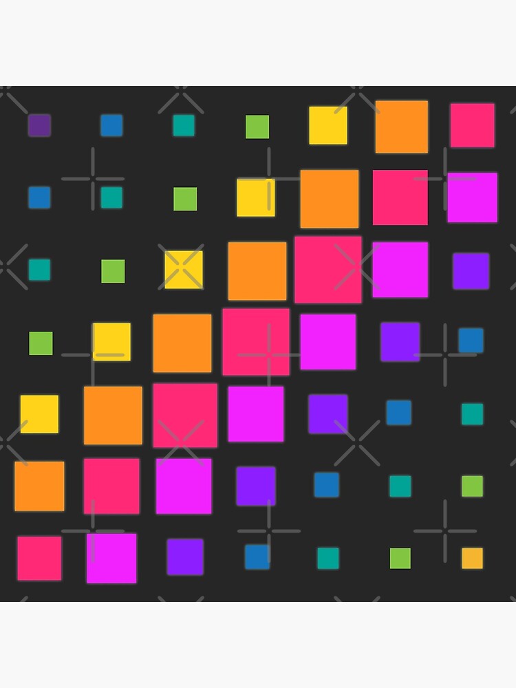 "Synthwave Squares" Coasters (Set of 4) for Sale by christopper | Redbubble