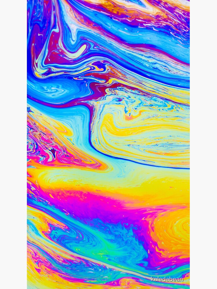 "oil slick paint aesthetic teen phone case wallet " Sticker by ...