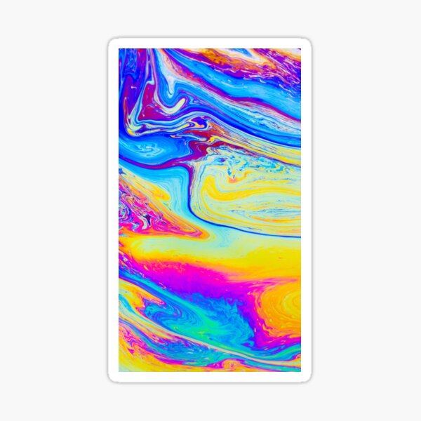 "oil slick paint aesthetic teen phone case wallet " Sticker by ...