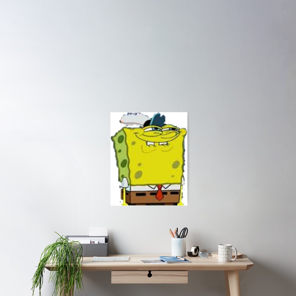 Spongebob Smile Meme Poster For Sale By Mmaggiee Redbubble