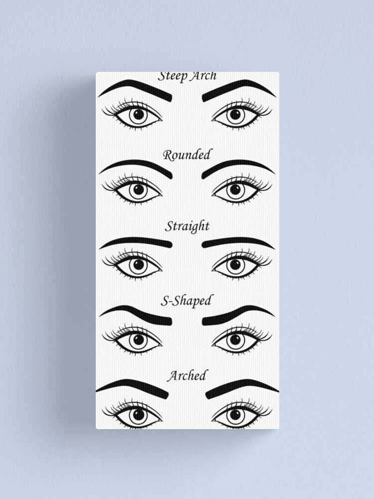 "Eyebrows shapes art board print" Canvas Print for Sale by tumbi ...
