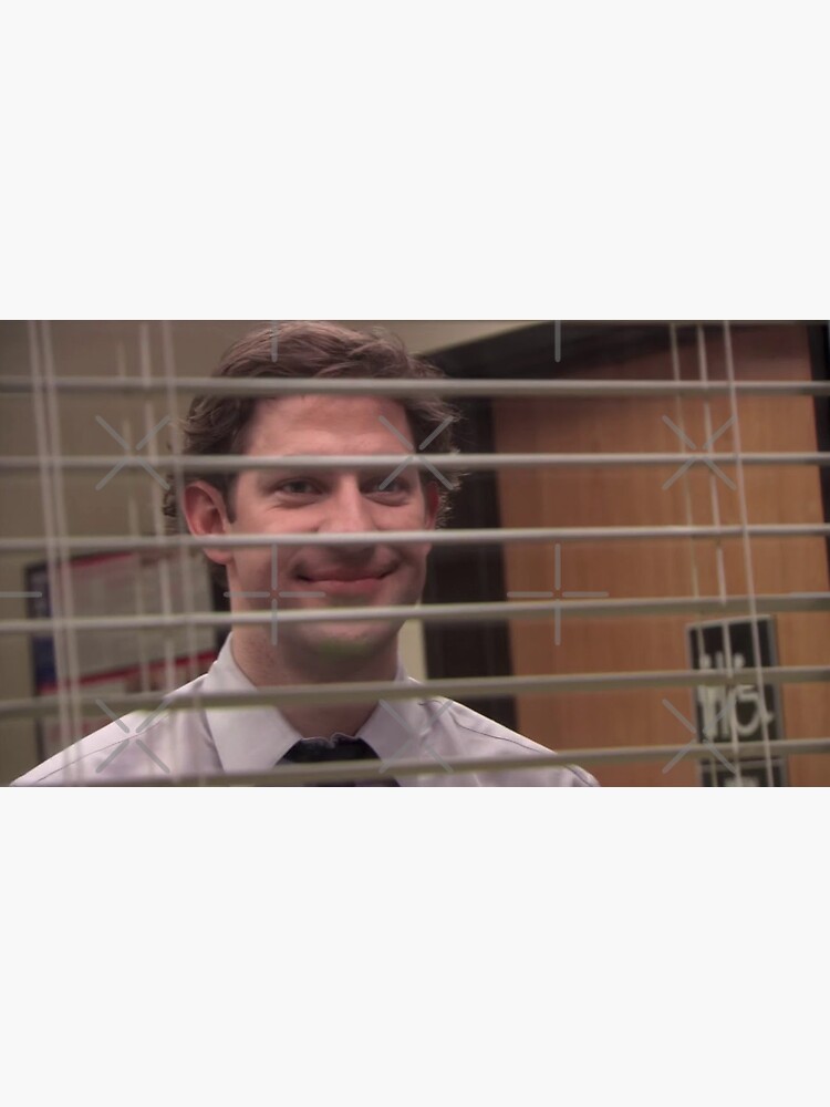 "Jim looking through blinds" Sticker for Sale by megjos | Redbubble