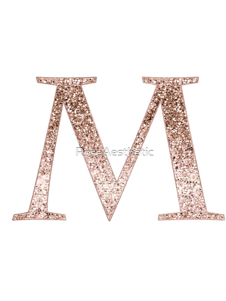 "M rose gold glitter monogram letter" Scarf by RoseAesthetic | Redbubble