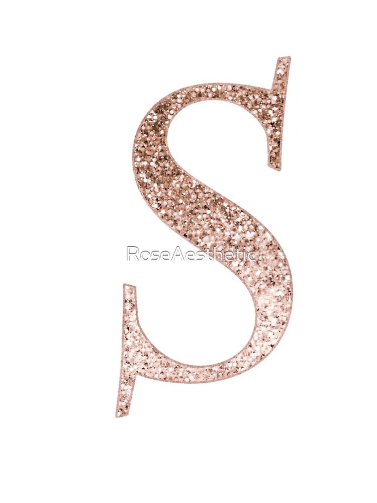 "S rose gold glitter monogram letter" iPhone Case for Sale by ...