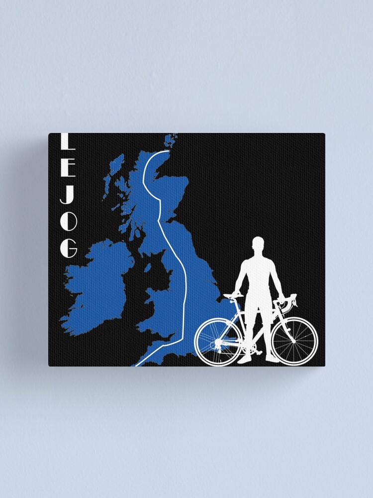"LEJOG Lands End to John O'Groats (Blue/white)" Canvas Print for Sale ...