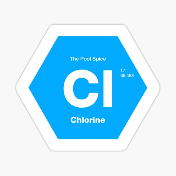 "Chlorine - The Pool Spice" Sticker for Sale by 7115 | Redbubble