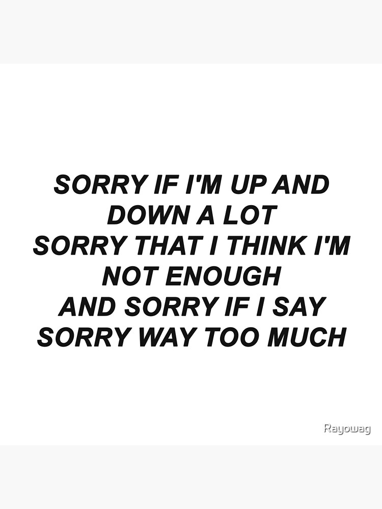 "sorry ari black" Poster by Rayowag | Redbubble