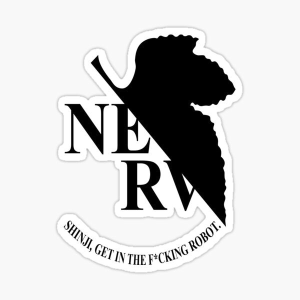 "Evangelion NERV Tee" Sticker for Sale by CrimsonRogue | Redbubble