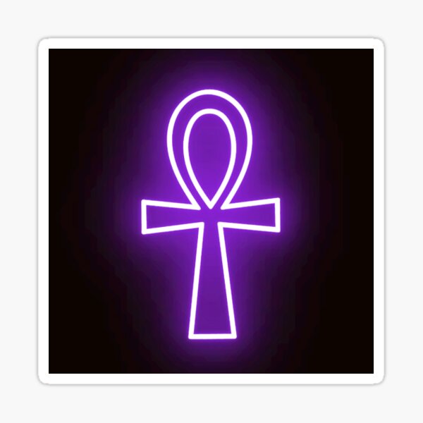 "Purple Ankh Egyptian Hieroglyph Symbol " Sticker for Sale by House-of ...