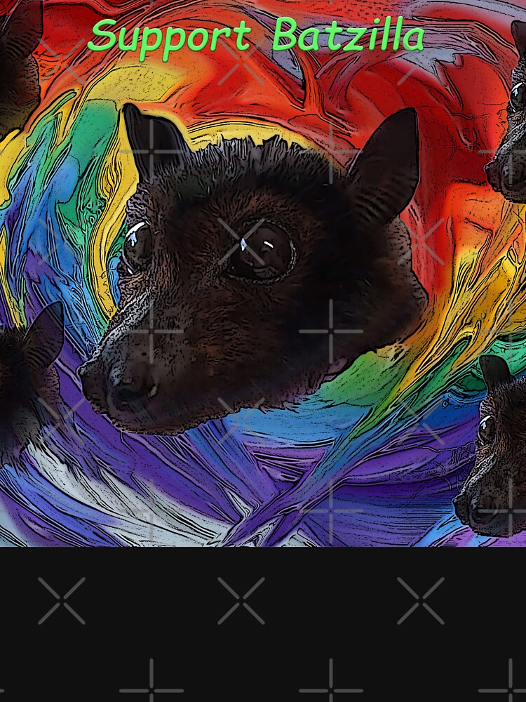 "Batzilla - Rainbow Bats Support Batzilla" T-shirt for Sale by batzilla ...