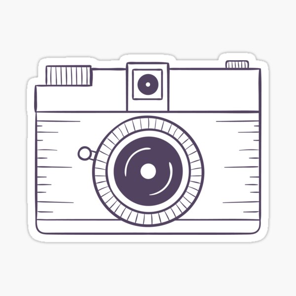 "Retro Medium Format Camera Sticker" Sticker by wwrobel | Redbubble