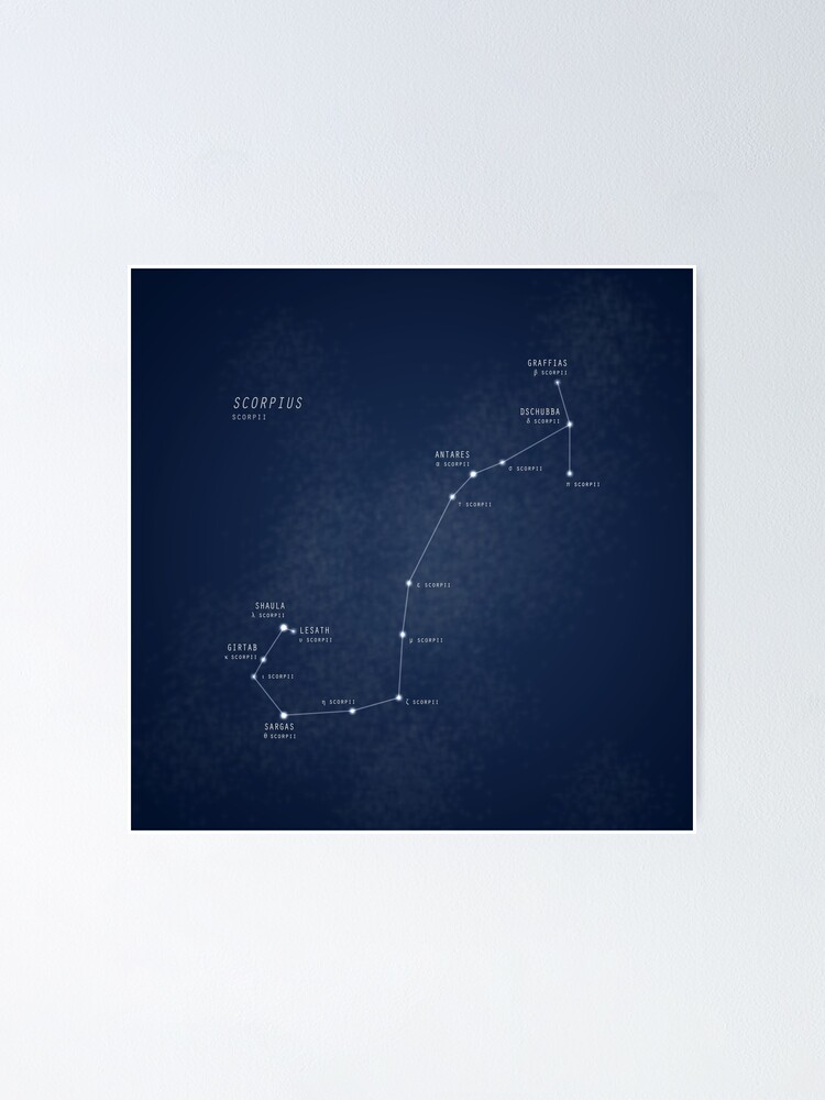 "Scorpius constellation star map" Poster for Sale by jimmyfenomeno ...